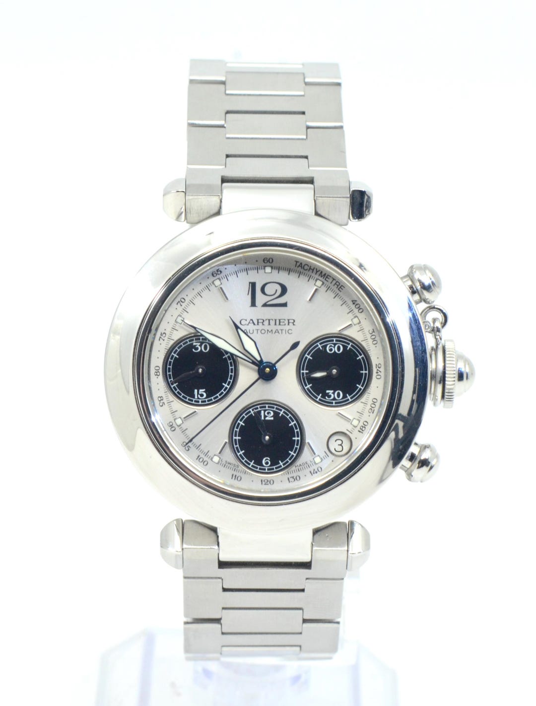 Cartier Pasha De Cartier Chronograph Stainless Steel Watch 36mm Ref ...