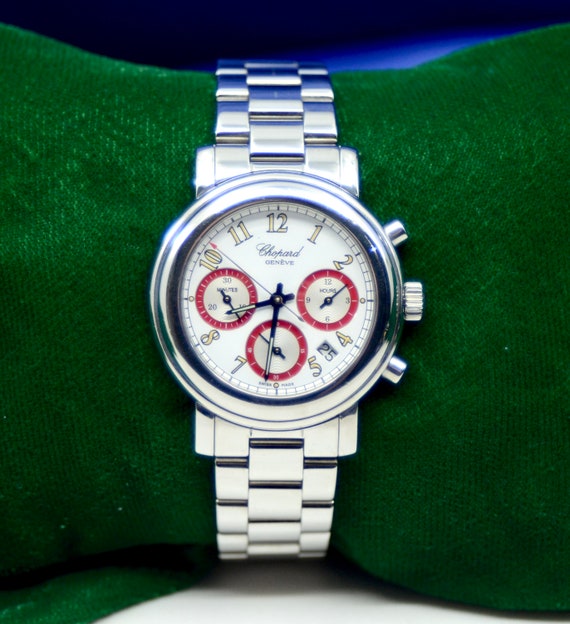 CHOPARD Geneve Stainless Steel Watch W/date 3 Sub-dials W/ - Etsy