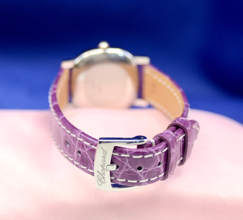 Chopard Happy Diamonds 18K White Gold Watch W/diamonds,sapphires,rubies ...