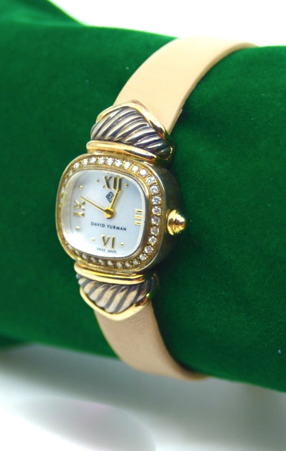 Ladies David Yurman Silver watch with Diamonds - Gem