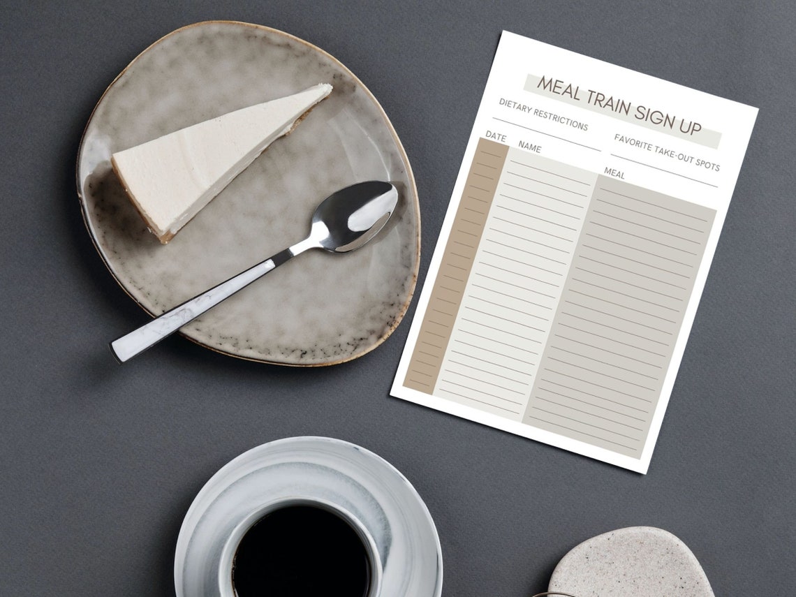 Meal Train Sign-up Template: Printable PDF, Editable Canva - Etsy