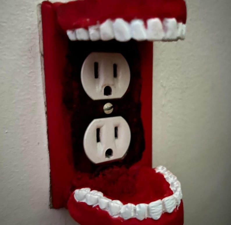 Weirdcore Teeth Outlet Cover - Etsy