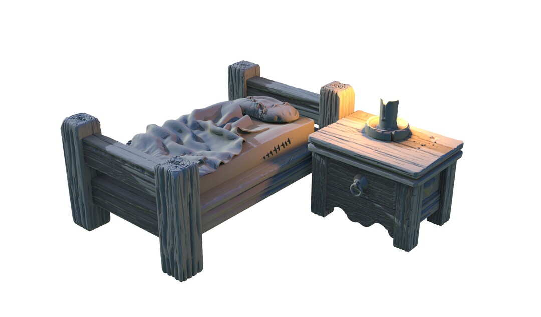 LED Lit Resin Scenery - Bed and Nightstand | Scenery, Terrain, Scatter ...