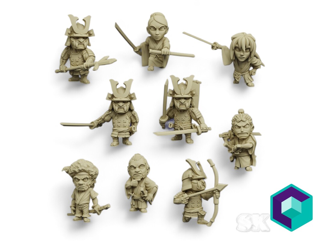 Samurai & Ronin | Fantasy Chibi Miniatures | Roleplaying Games ...