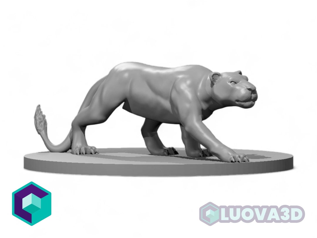 Lioness - Resin Printed Animal Miniature for Tabletop Games & Role ...