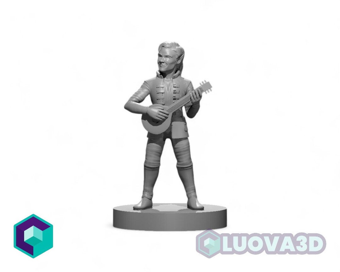 Halfling Bard Miniature - Musical Fantasy Figure for RPG & Tabletop ...