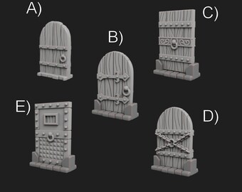 15mm 28mm 32mm Dnd Miniature Terrain Dungeon Doors D&D - Etsy