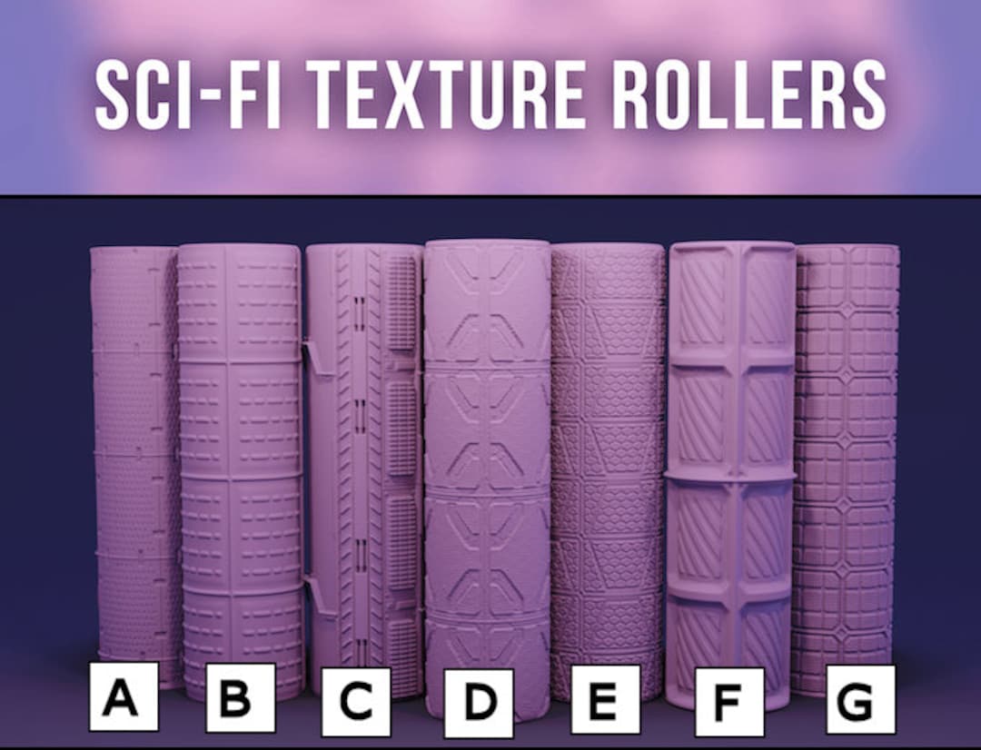 Sci-fi Pattern Texture Rollers Curown Made Clay Rollers Texture Rollers ...