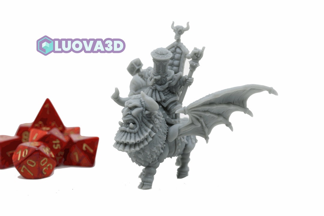 High Priest on Demon Bull Detailed Miniatures for RPG & Tabletop Games ...
