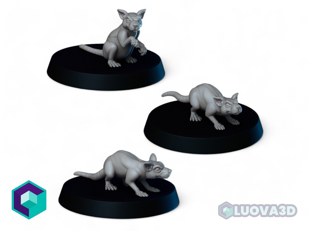 Pesky Rats - Resin Printed Animal Models for Tabletop Games & Role ...