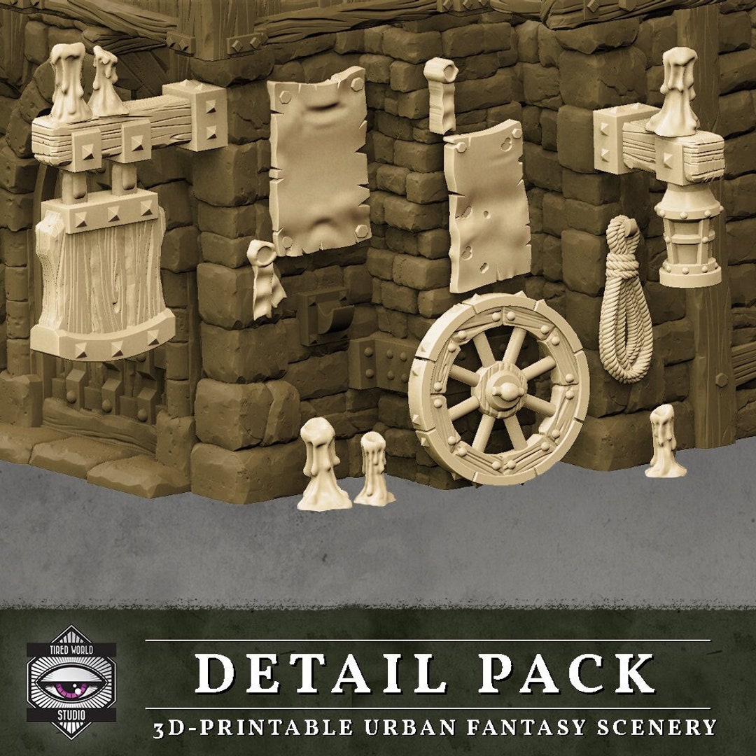 Building Detailing Kit | 3D Printed Buildings for Tabletop Games | D&D ...