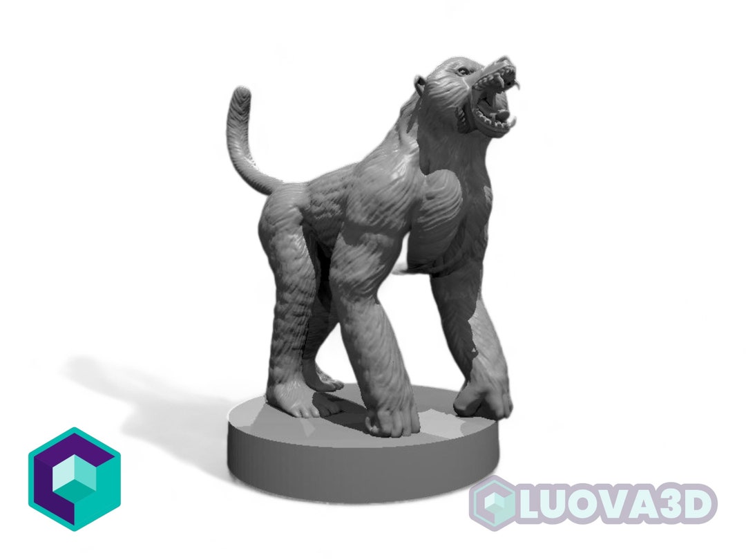 Baboon - Resin Printed Animal Miniature for Tabletop Games & Role ...