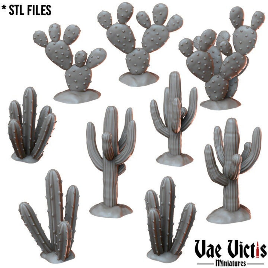 Cactus Plants Detailed Tabletop Scenery by Vae Victis for Rpgs ...