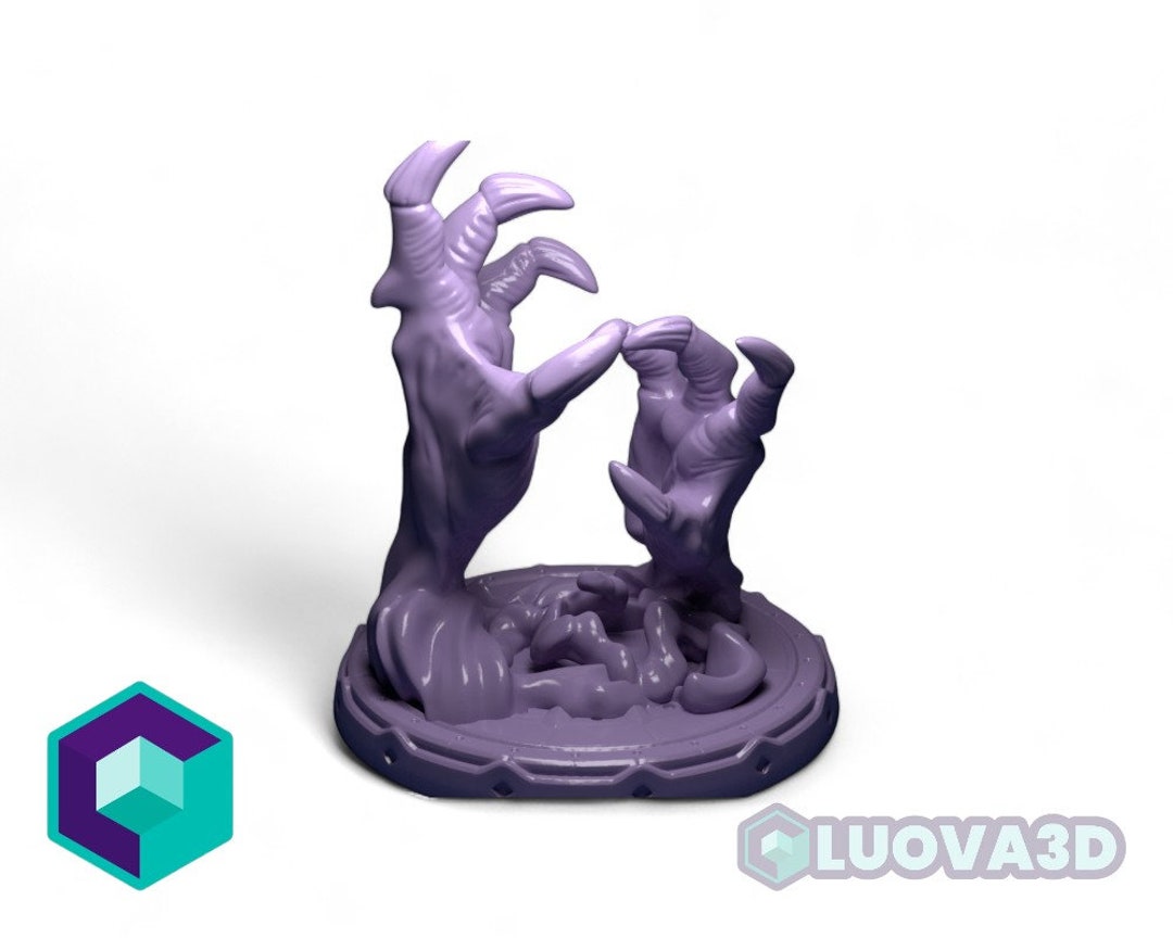 Corruption of the Falling Spell Effect 3D Printed Model for Rpgs ...