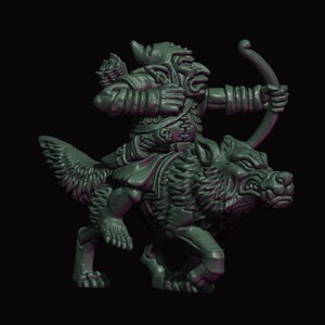 Fabelzel Miniatures Eastern Goblin Wolf Rider Archers Resin Printed ...