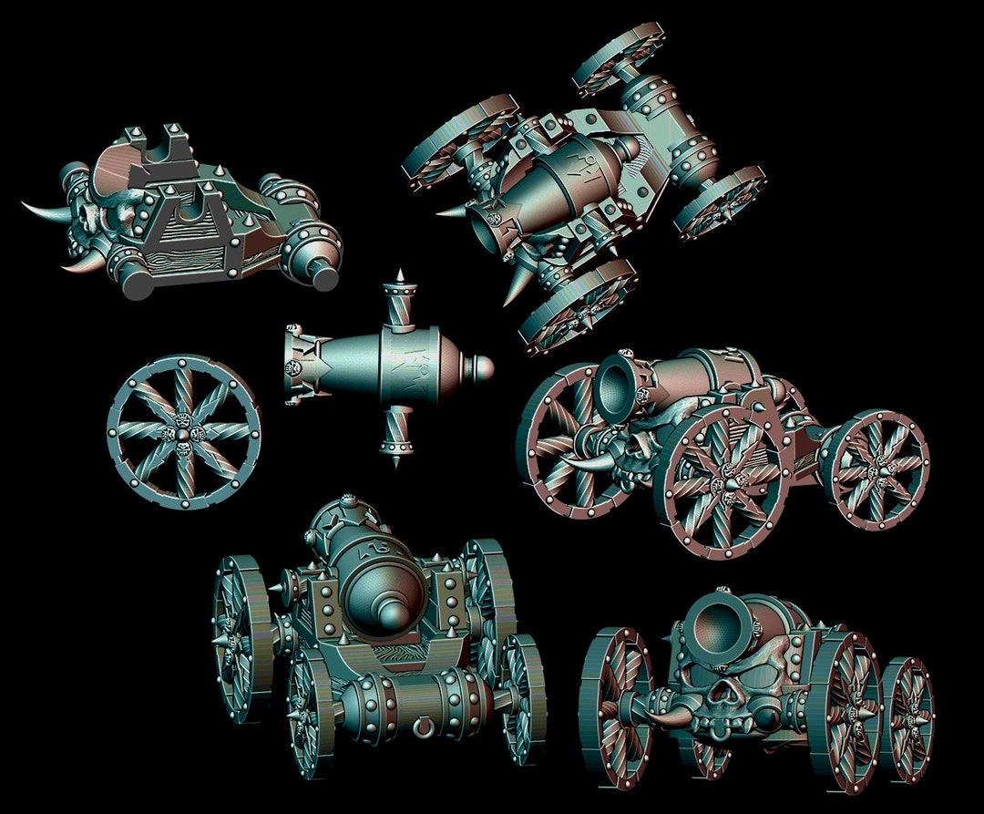 Evil Dwarf Cannon Detailed Miniature for RPG & Tabletop Games, Designed ...