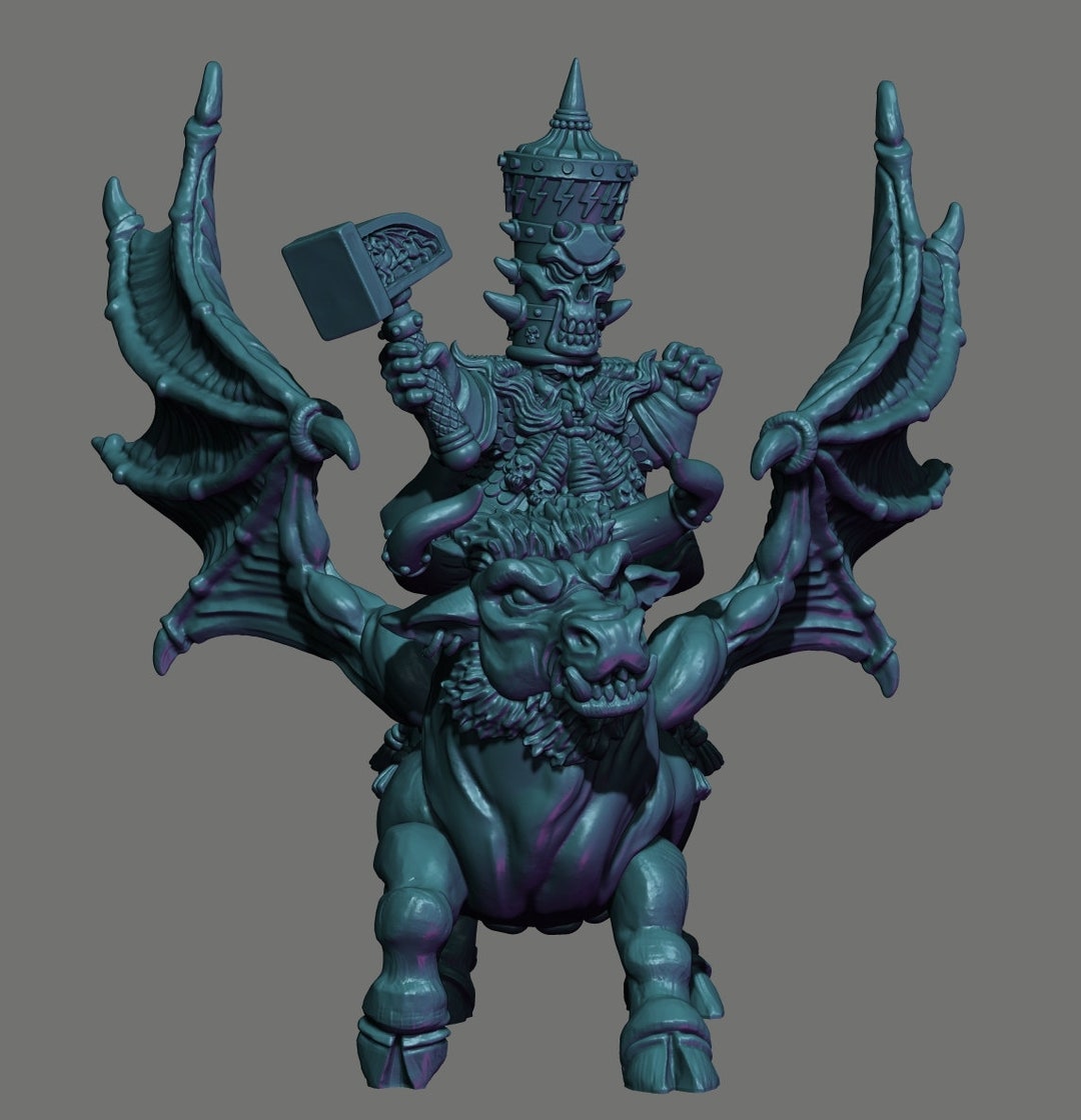 Grand Master on Winged Bull Fabelzel resin Printed Miniatures for ...