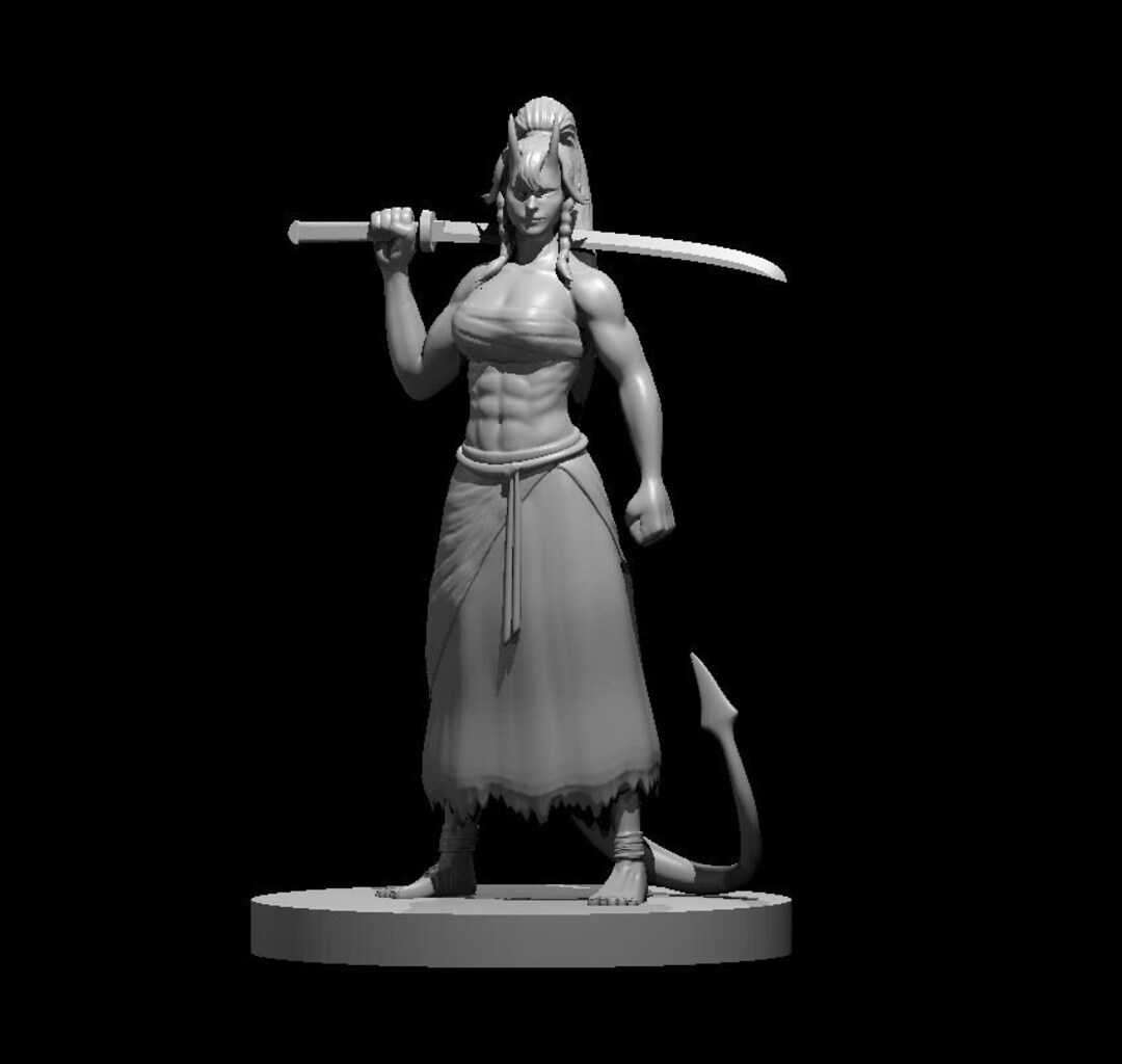 Tiefling Female Monk Miniatures for Roleplaying and Tabletop Games by ...