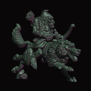 Fabelzel Miniatures Eastern Goblin Wolf Rider Archers Resin Printed ...