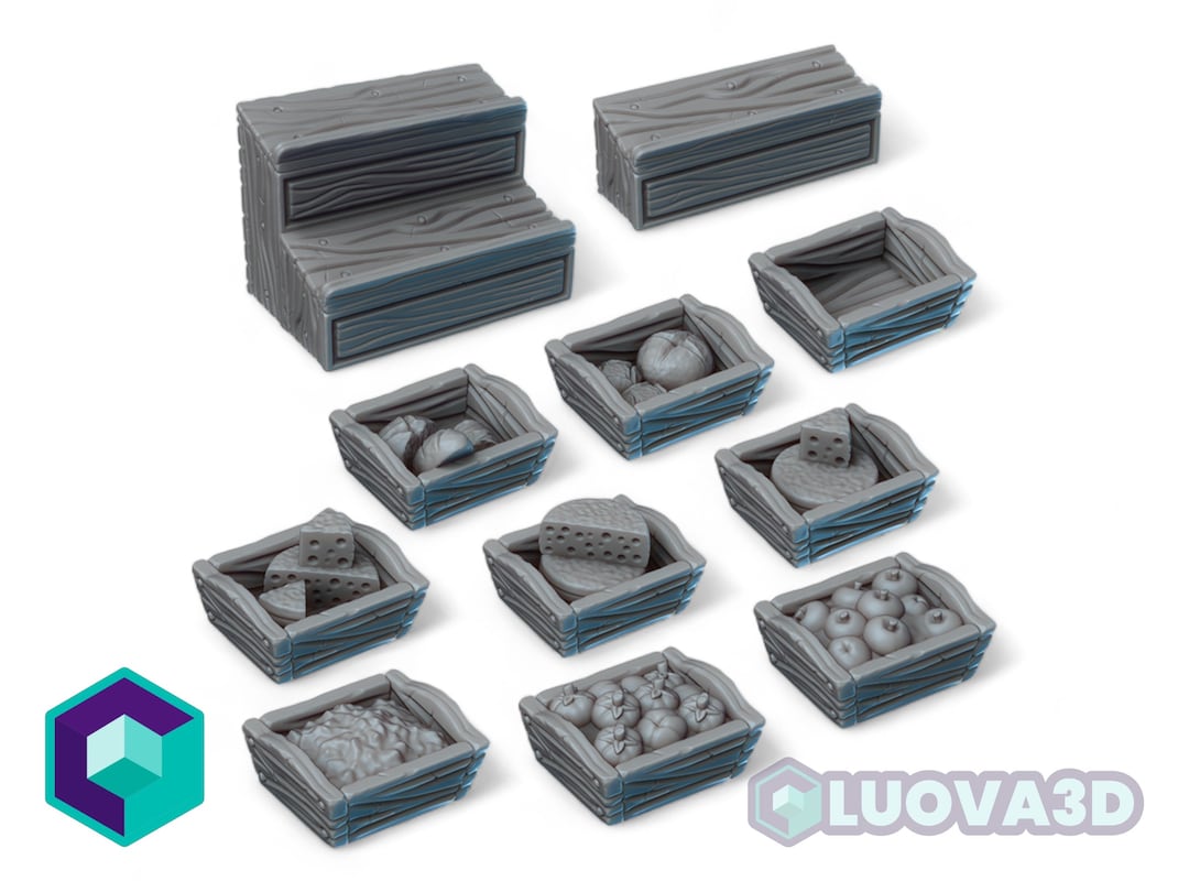 Food Displays Detailed Tabletop Scenery by Vae Victis for Rpgs ...