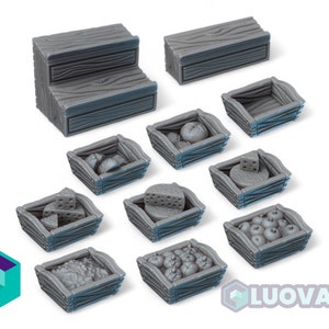 Food Displays Detailed Tabletop Scenery by Vae Victis for Rpgs ...