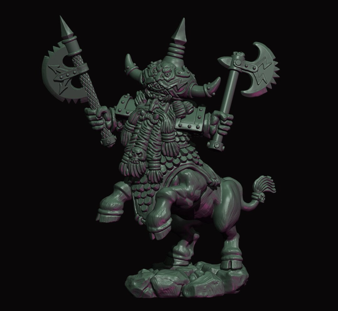 Fabelzel Miniatures Evil Dwarf Centaur Chief Resin Printed - Etsy