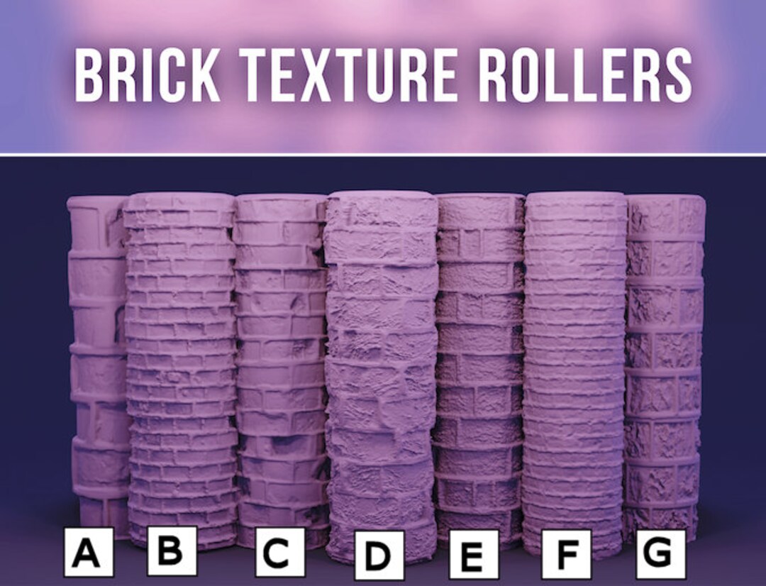 Rodillos de textura de patrón de ladrillo / Curown hecho / Rodillos de arcilla / Rodillos de ...