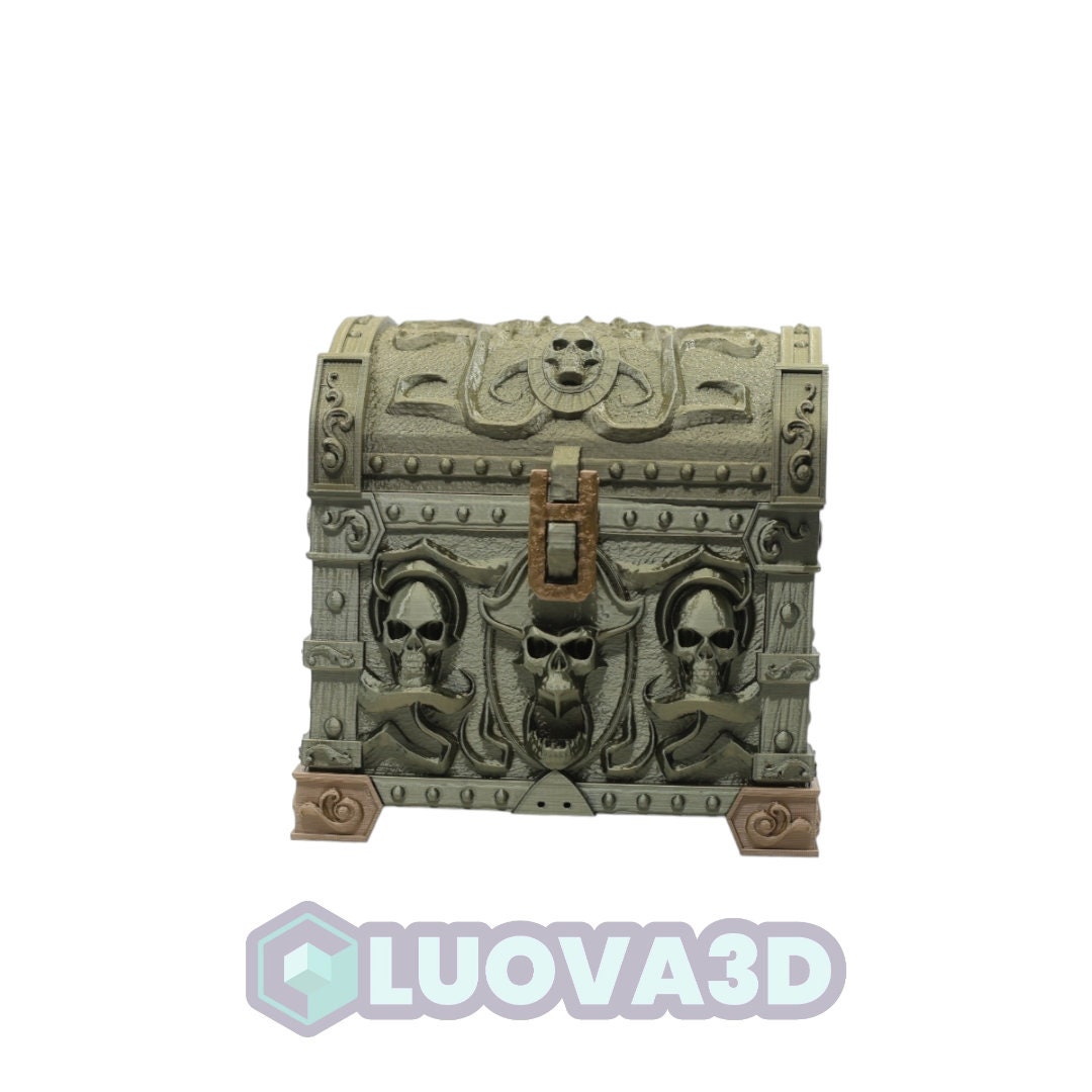 The Cursed Chest 3D Printed Storage Chest D&D roleplaying tabletop ...