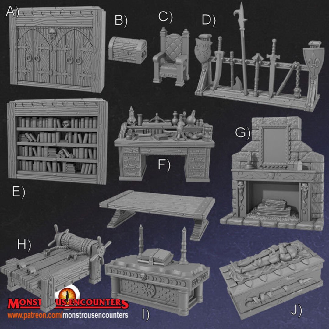 Dungeon Furnitures Fantasy Roleplay - Etsy