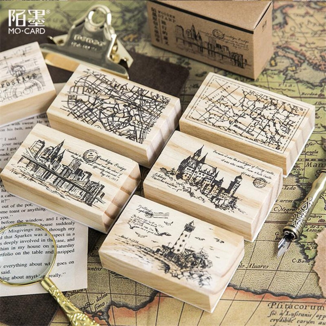 Wooden Stamp cities & Maps - Etsy