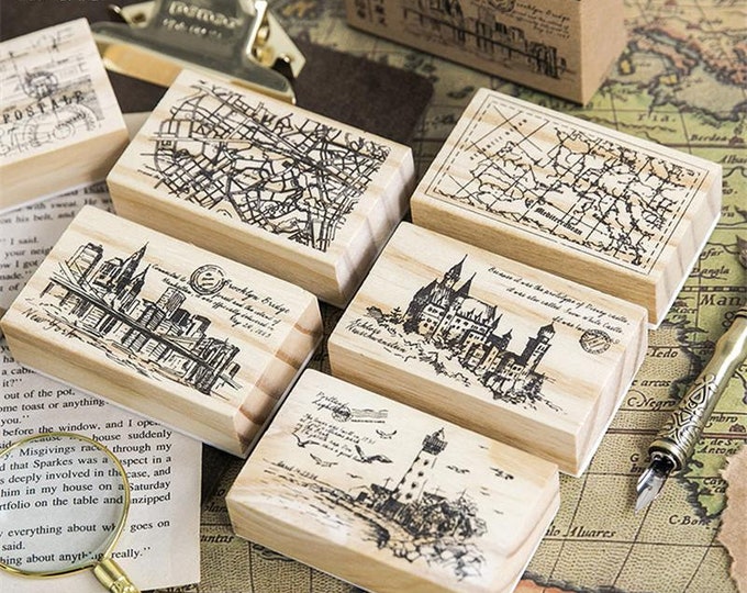 Wooden Stamp cities & Maps - Etsy UK