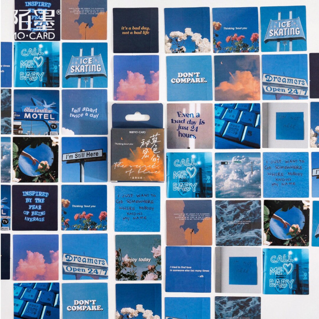Blue Stickers "blue Secret" With 45 Mini Stickers — Stickers, Stickers ...