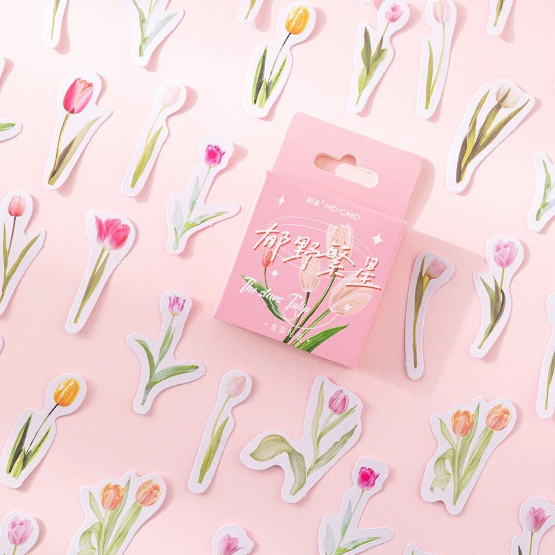 Sticker, Tulip, 45 Mini Stickers Stickers, Decals, Stationery, Journal ...