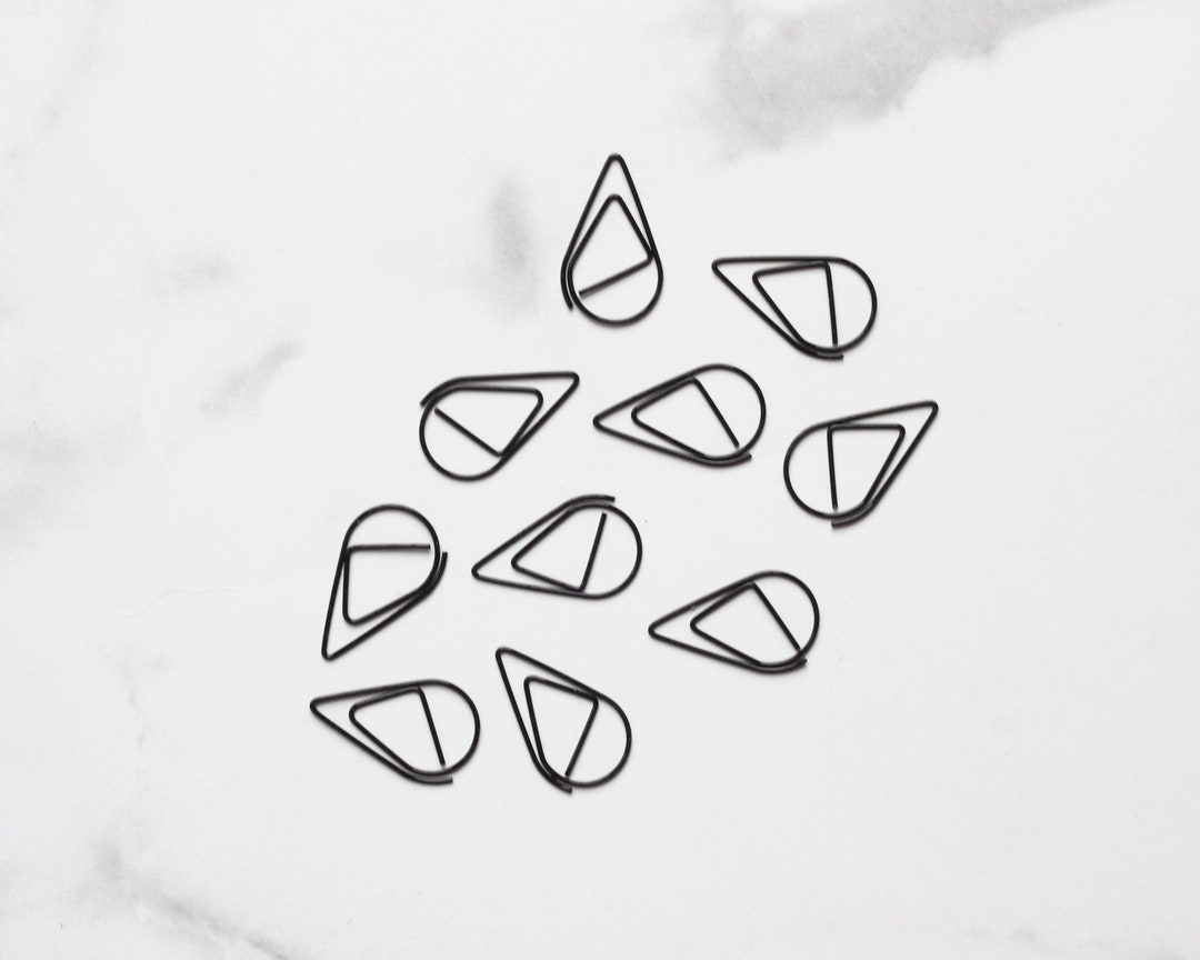 Paper Clip/paper Clip Black Set of 10 - Paper Clip, Staple, Bookmark ...