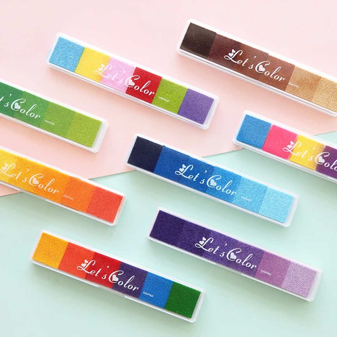 Gradient Stamp Pad, 6 Colors - Stamp Ink for DIY Projects ...