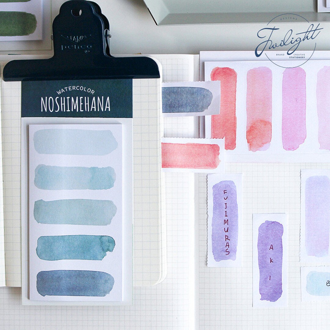 Watercolor Sticky Notes Set, 100 Sheets, 8 Colors — Sticky Notes ...