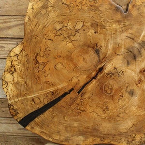 Live Edge Cross Cut Spalted Maple With Caviar Resin Fill SKU# 050322-18 ...