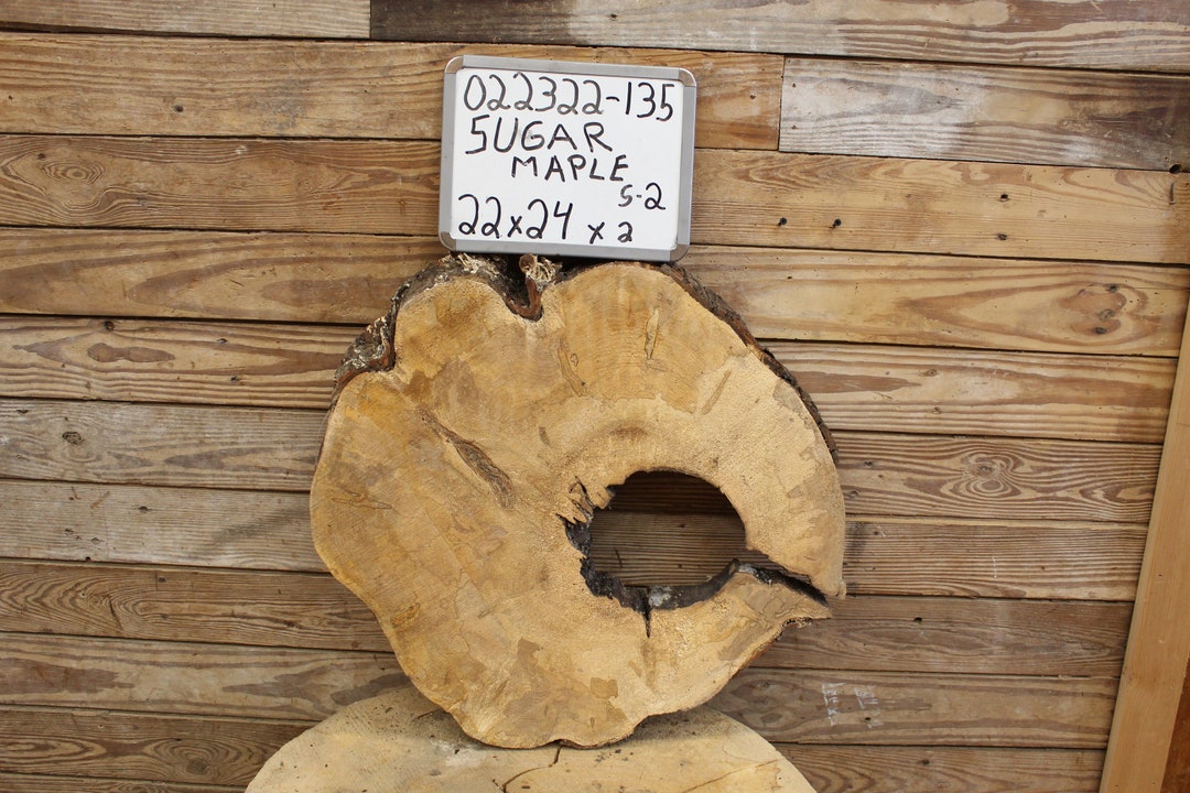Live Edge, Raw Spalted Sugar Maple Cross Cut SKU# 022322-135 - Etsy