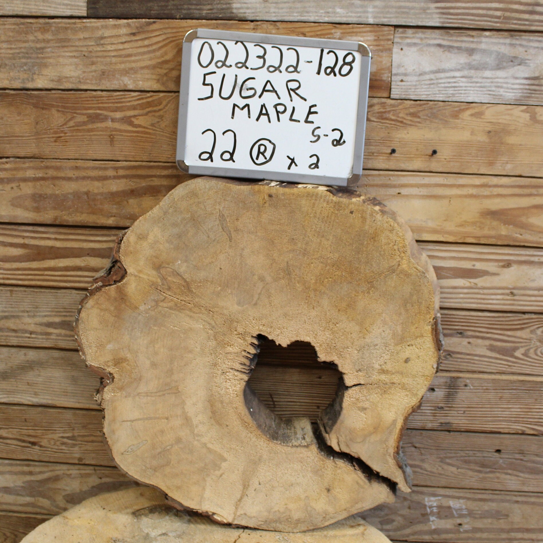 Live Edge, Cross Cut, Unfinished Spalted Sugar Maple SKU# 022322-128 - Etsy