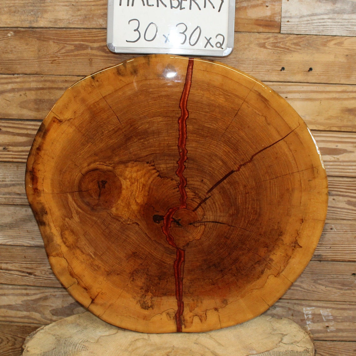 Live Edge Cross Cut Hackberry With Wine Resin Fill SKU# 022322-29 - Etsy