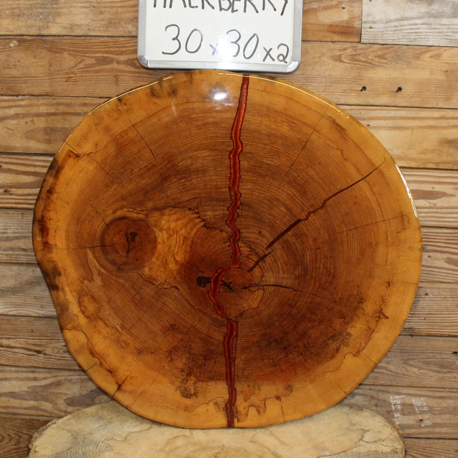 Live Edge Cross Cut Hackberry With Wine Resin Fill SKU# 022322-29 - Etsy