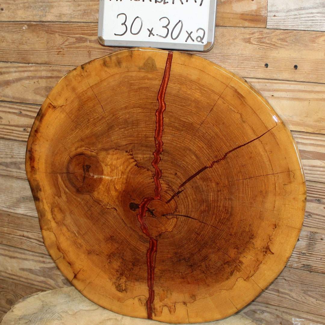 Live Edge Cross Cut Hackberry With Wine Resin Fill SKU# 022322-29 - Etsy