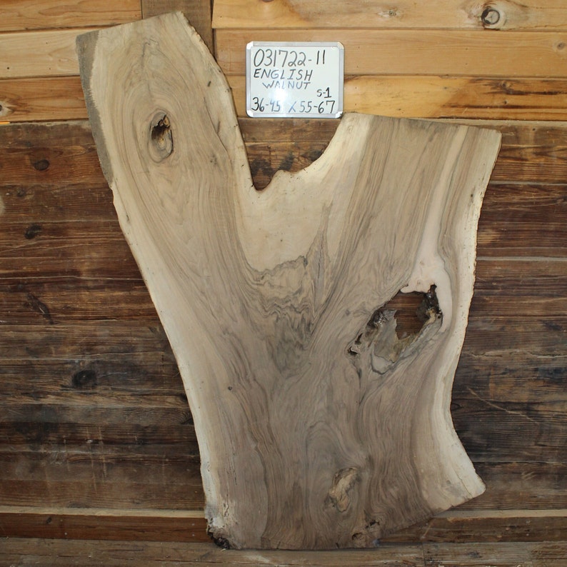 Live Edge Raw English Walnut Slab SKU# 031722-11 - Etsy