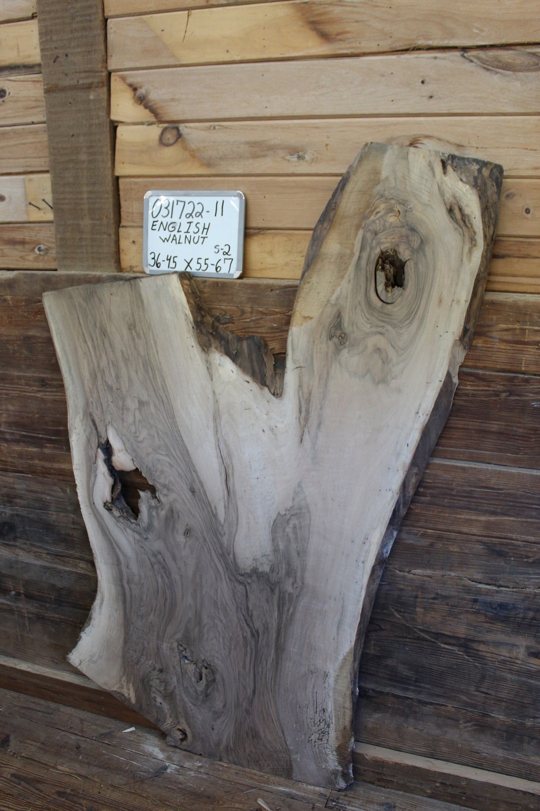 Live Edge Raw English Walnut Slab SKU# 031722-11 - Etsy