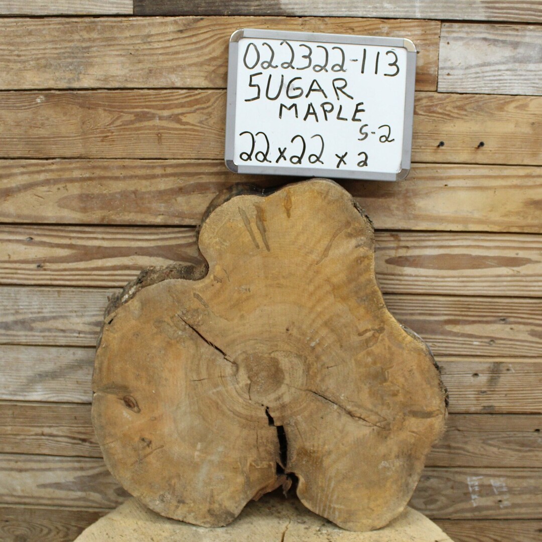 Live Edge Raw Spalted Sugar Maple Cross Cut SKU# 022322-113 - Etsy