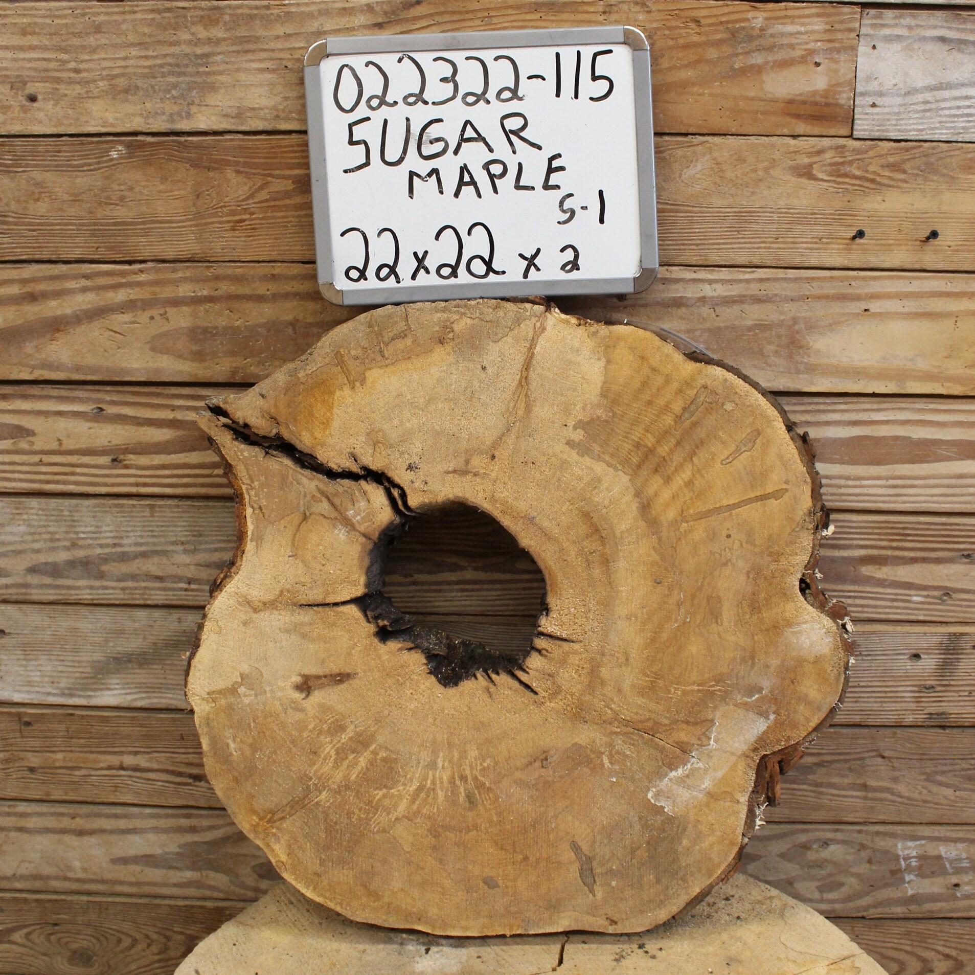 Live Edge Raw Spalted Sugar Maple Cross Cut SKU# 022322-114 - Etsy