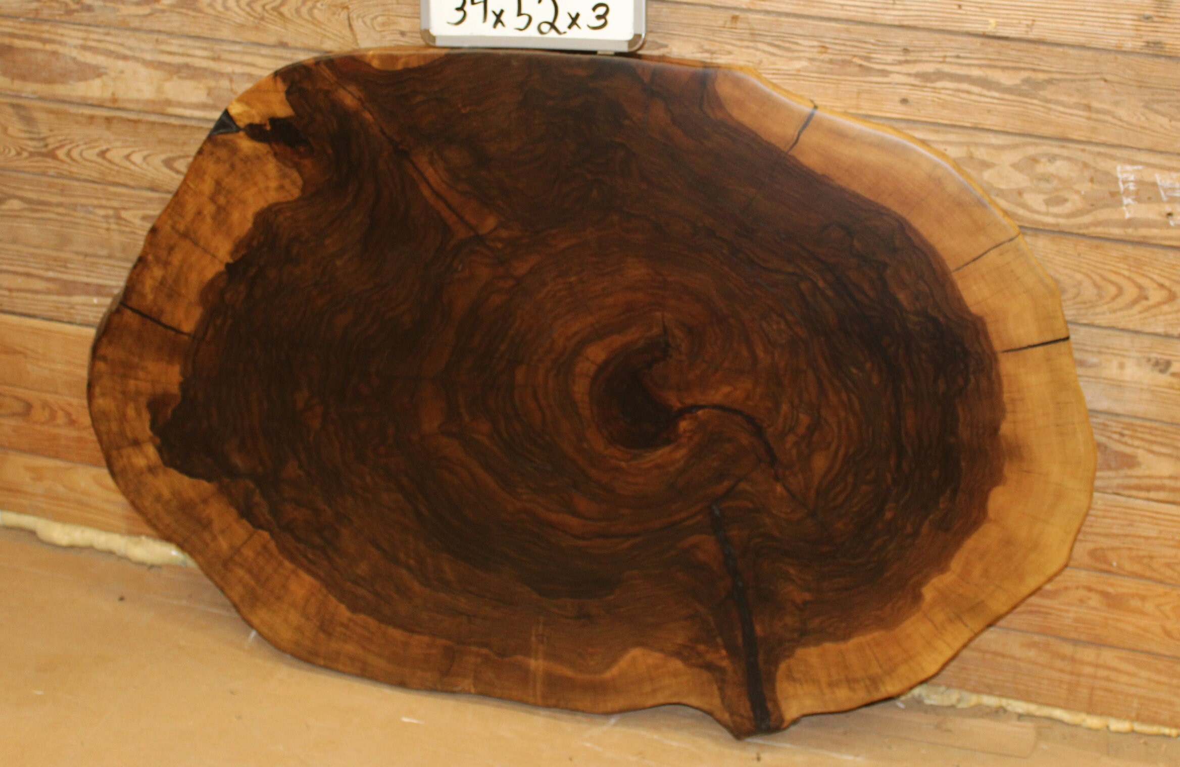 Live Edge English Walnut Crosscut W/ Caviar Resin Fill - Etsy