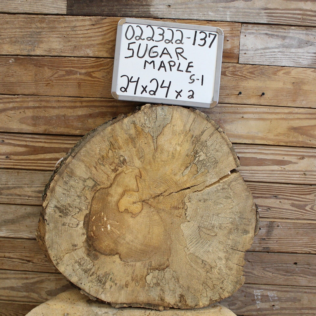 Live Edge, Cross Cut, Unfinished Spalted Maple SKU# 022322-137 - Etsy