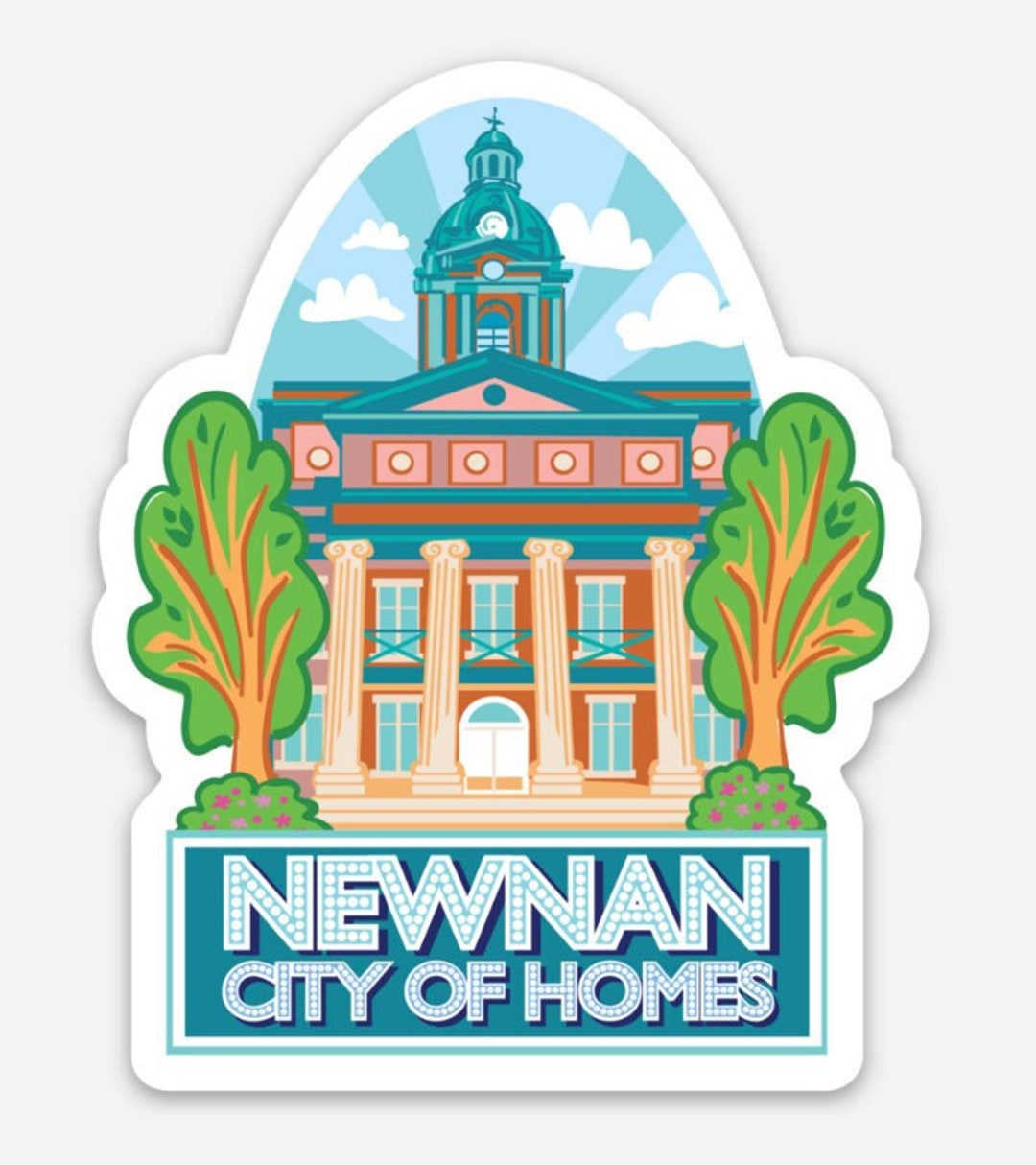 Newnan/coweta County Courthouse Sticker - Etsy