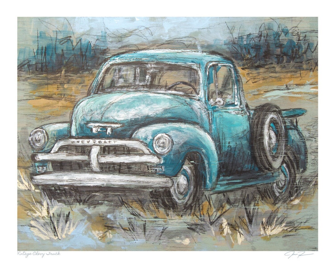 Vintage Chevy Truck (print) - Etsy